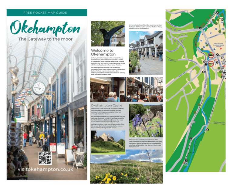 Okehampton Pocket Map Guide - Visit Dartmoor Design